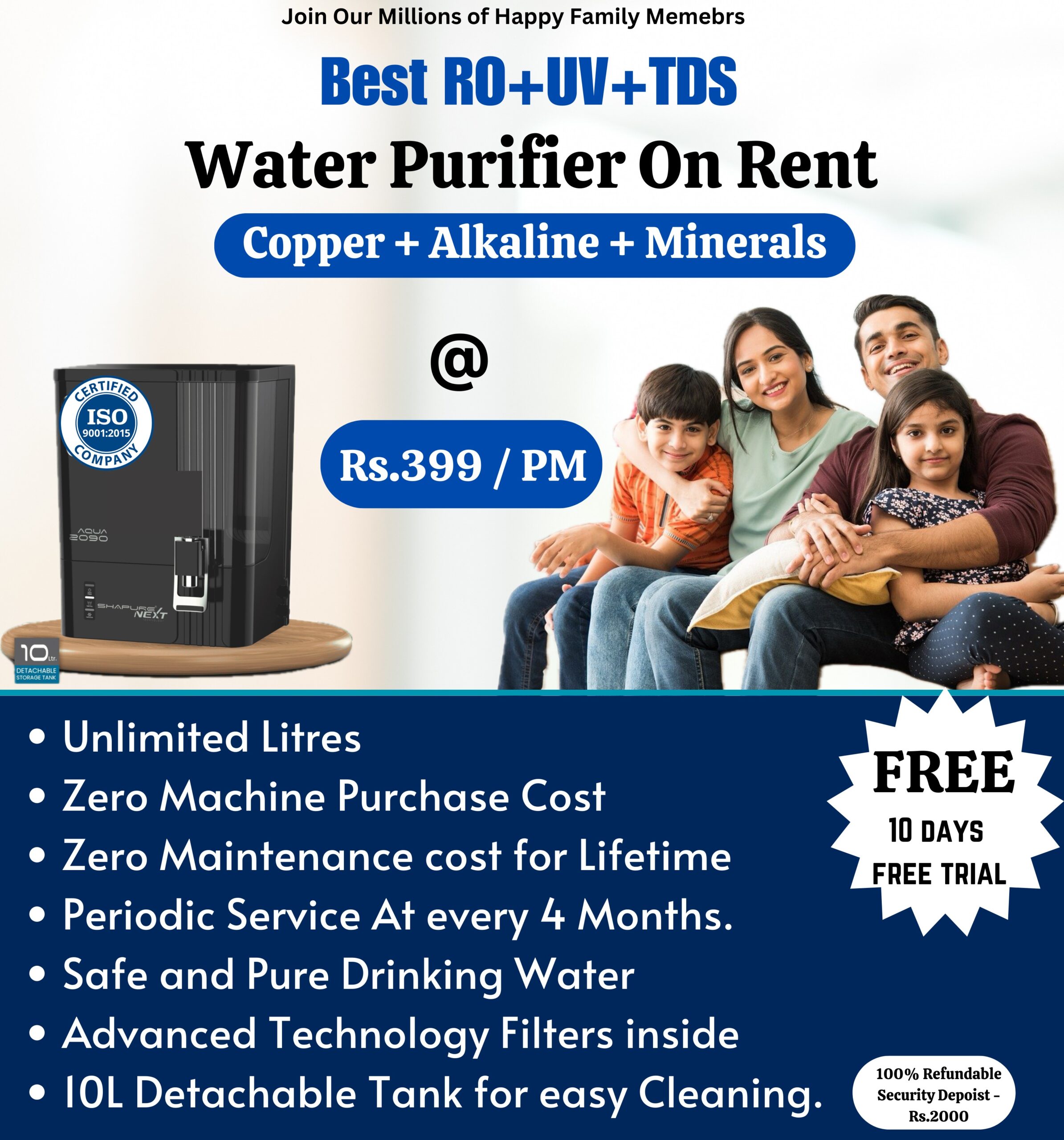 Best RO Water Purifier Rental Services in Bangalore | Aqua Drop